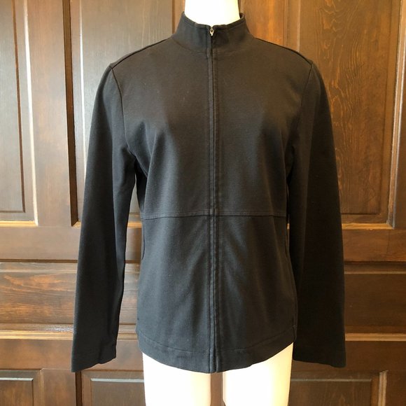 Talbots | Jackets & Coats | Talbots Full Zip Jacket Basic Solid Black ...